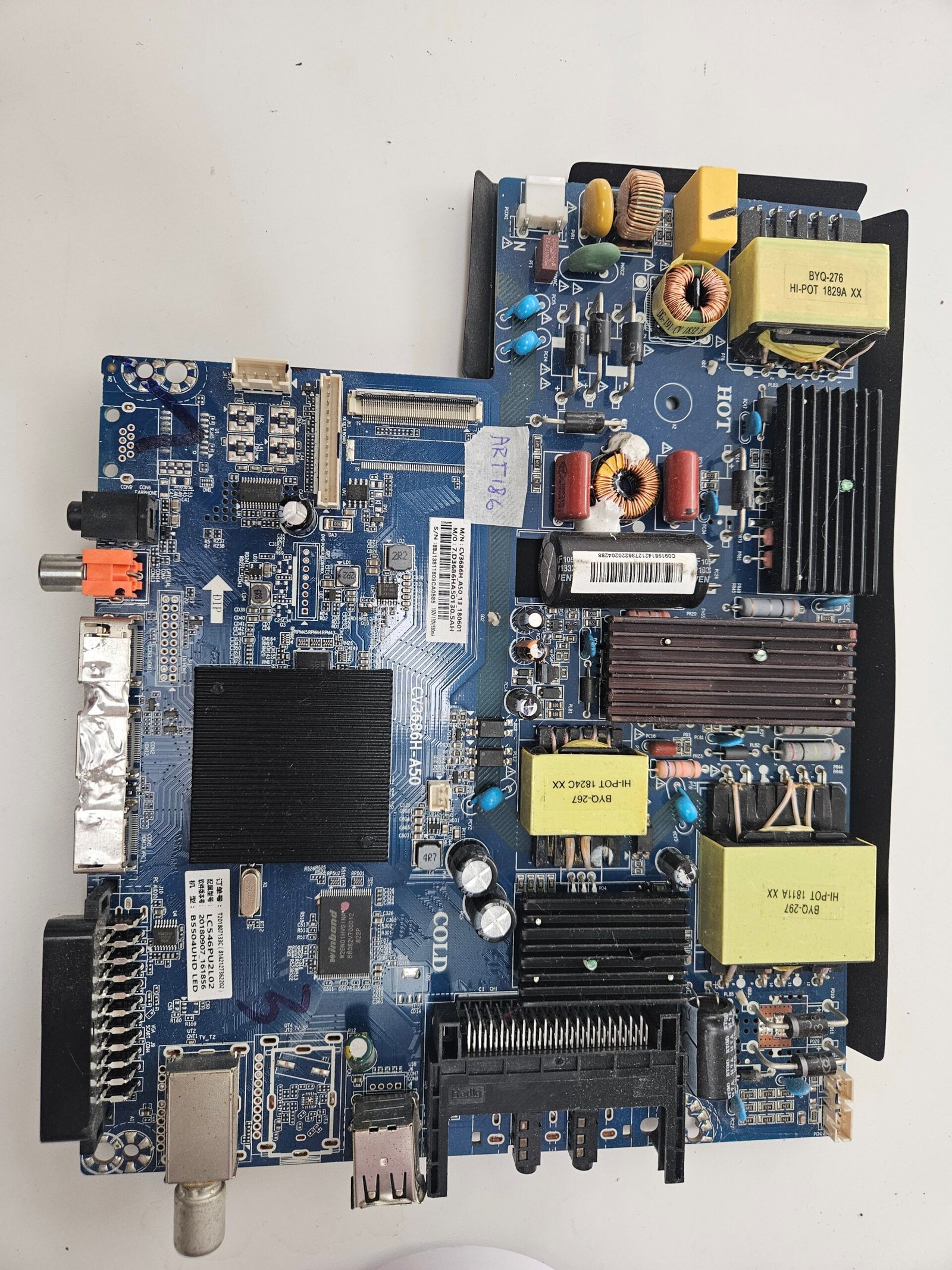 Carte mère TV Brandt model B5504UHD réf CV3686H-A50 Art186 ...